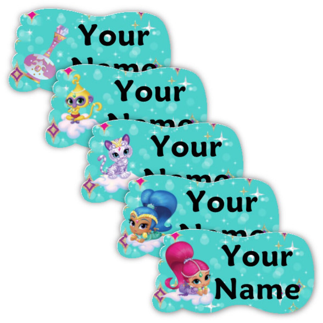 Shimmer and Shine™ Personalized Scuff-proof Shoe Labels Left and Right ...
