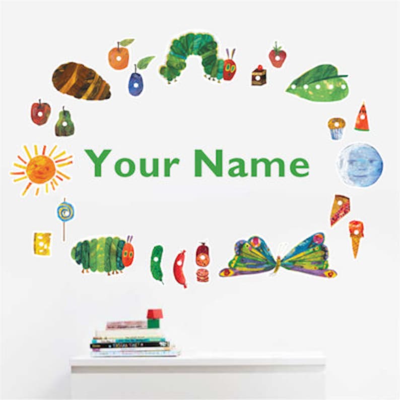The Very Hungry Caterpillar™ Personalized Name Wall Decals for | Etsy