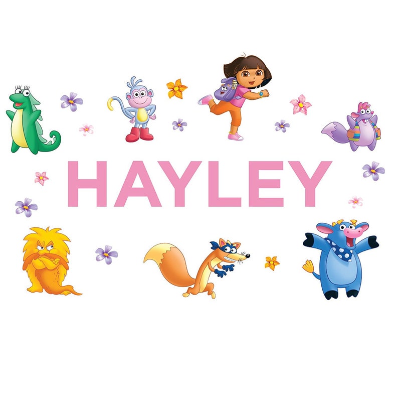 Life Size Dora the Explorer™ Personalized Name Wall Decals for | Etsy