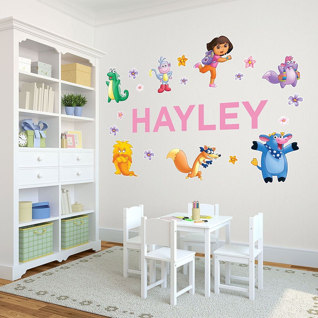 Life Size Dora the Explorer™ Personalized Name Wall Decals for Kids ...