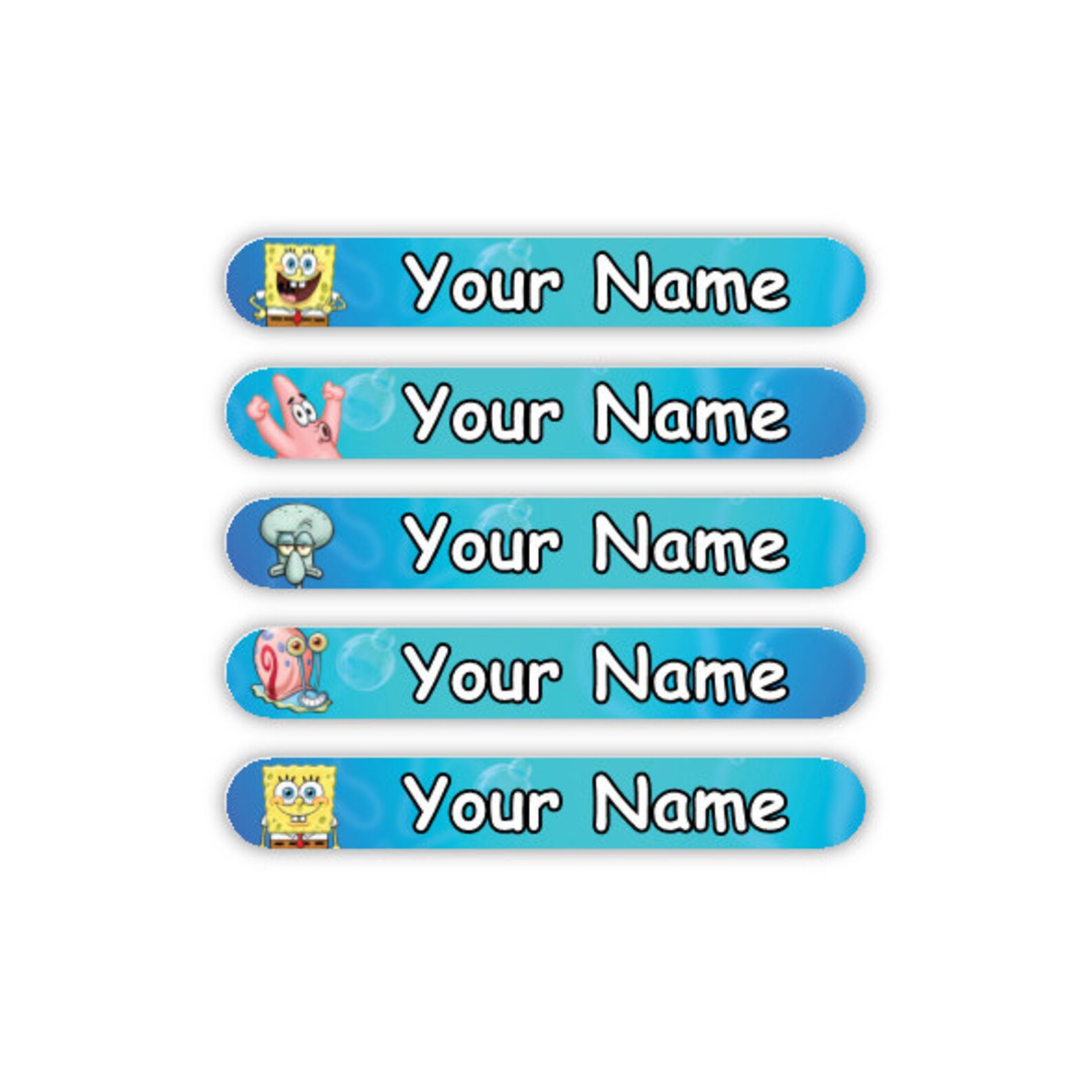 Spongebob Squarepants™ Personalized Durable Waterproof Mini Labels for ...