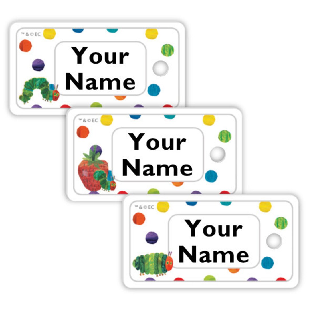The Very Hungry Caterpillar™ Personalized Mini Scuff-proof Bag Tags for ...