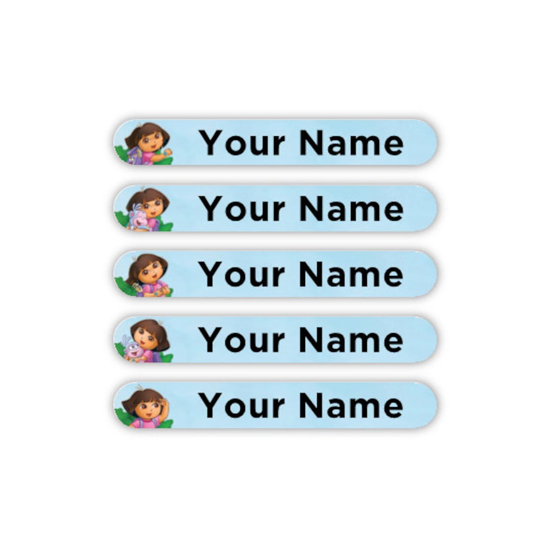Dora the Explorer™ Personalized Durable Waterproof Mini Labels for Kids ...