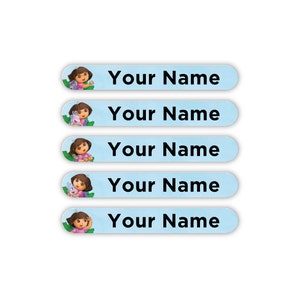 Dora the Explorer™ Personalized Durable Waterproof Mini Labels for Kids ...