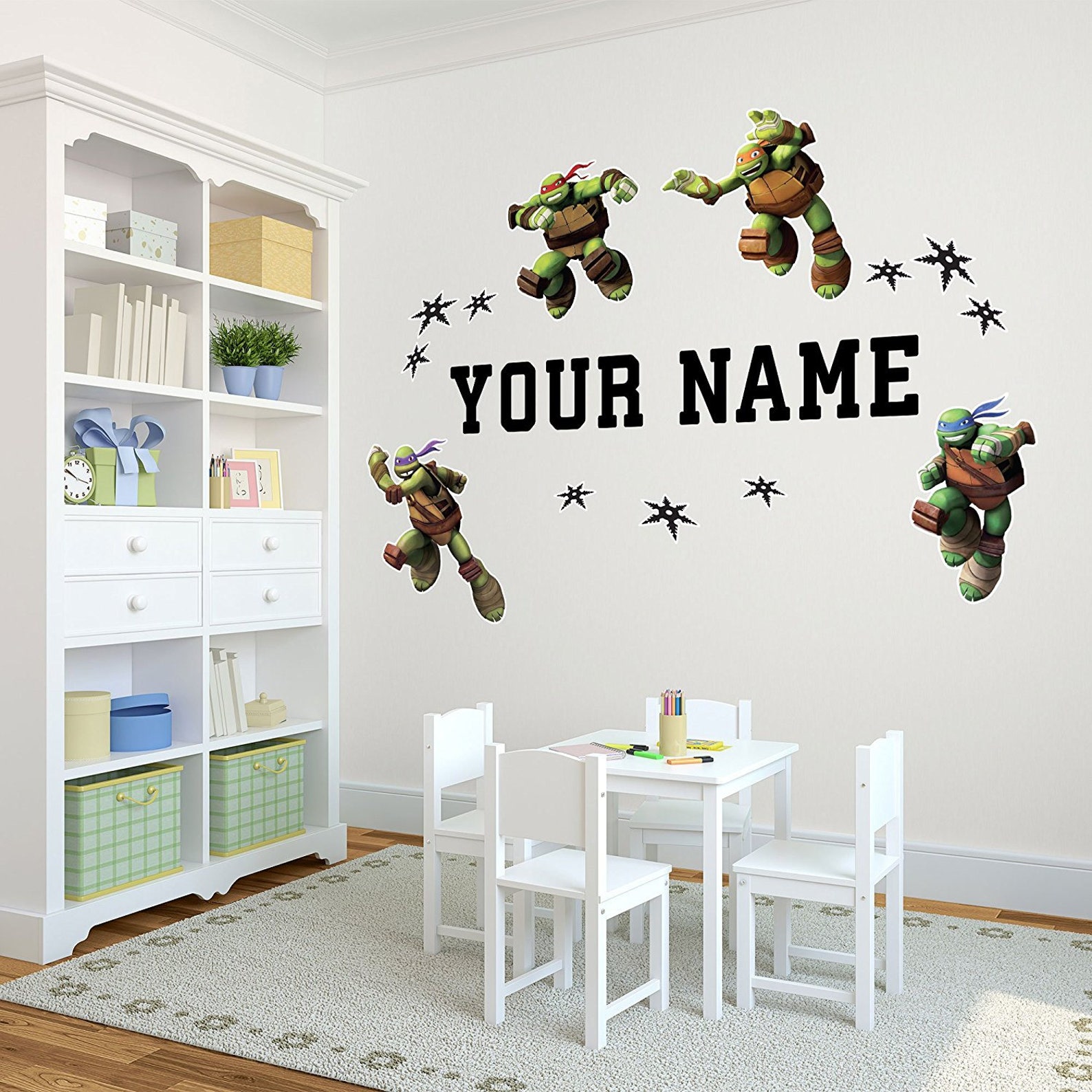 Life Size Teenage Mutant Ninja Turtles™ Personalized Name Wall Decals ...