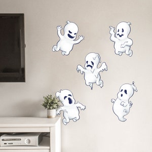 Halloween Spooky Ghosts Wall Decal Sticker Decor Peel & Stick ...
