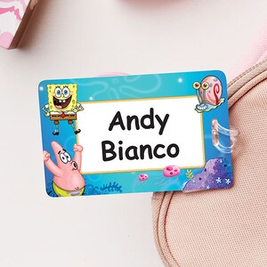 Spongebob Squarepants™ Personalized Large Scuff-proof Bag Tags for Kids ...