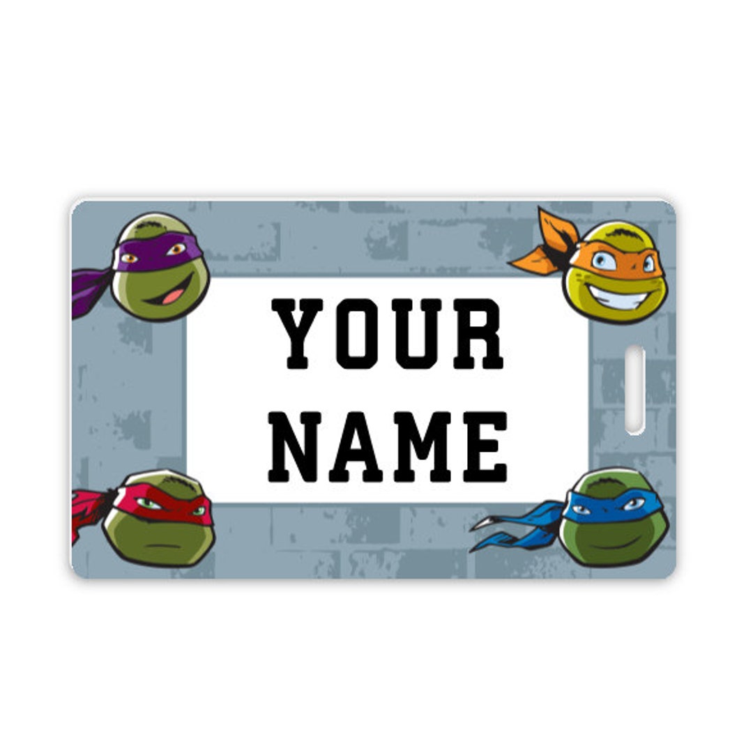 Teenage Mutant Ninja Turtles™ Personalized Large Scuff-proof Bag Tags ...