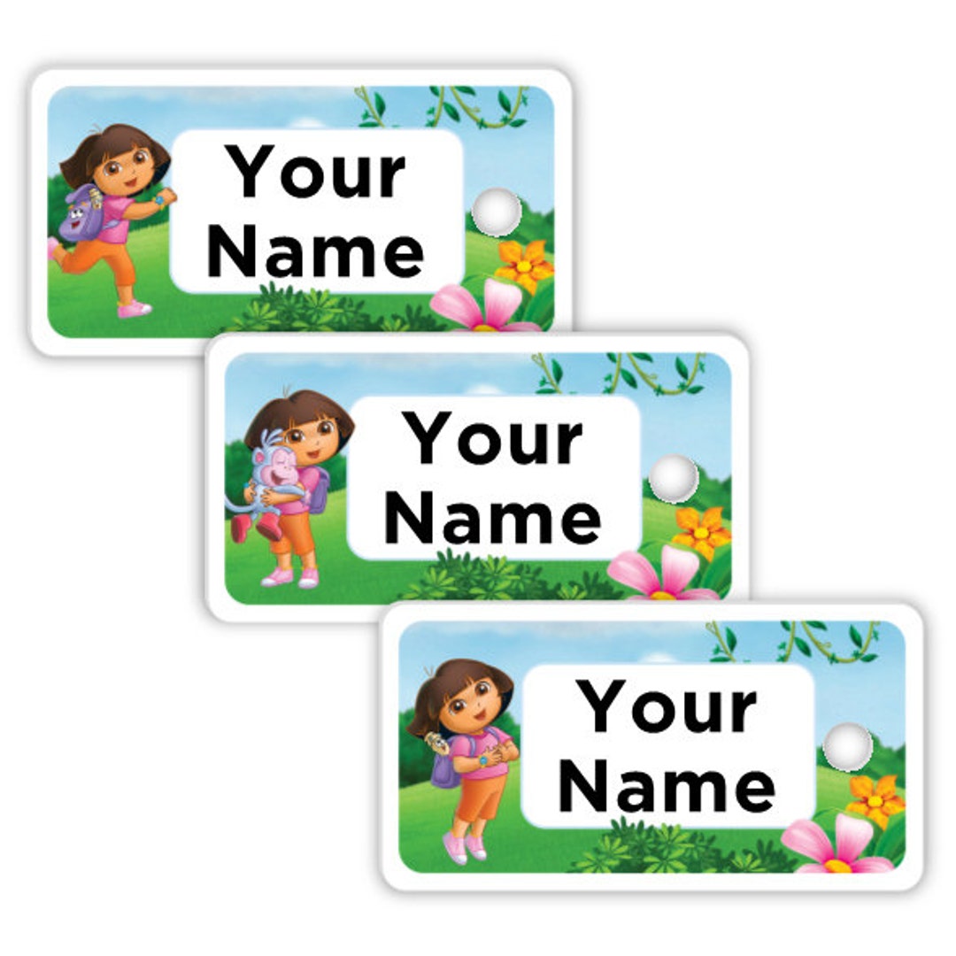 Dora the Explorer™ Personalized Mini Scuff-proof Bag Tags for Kids - Etsy