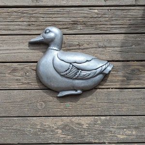 Large Vintage Pewter Duck Wall Hanging, Duck Decor, Vintage Duck, Cabin ...