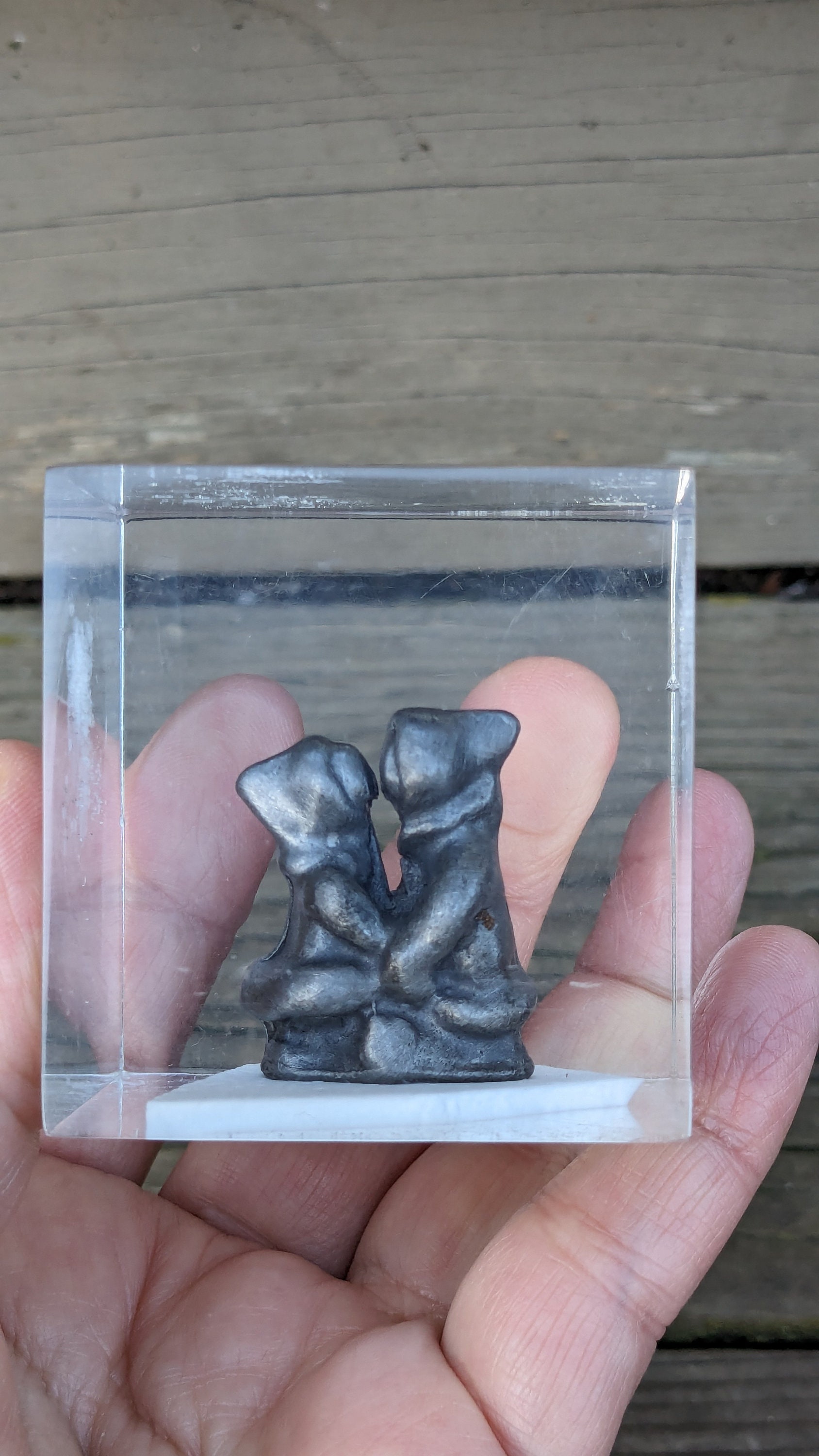 Vintage Kissing Eskimos on Iceberg Lucite Paperweight, Unique Gift for ...