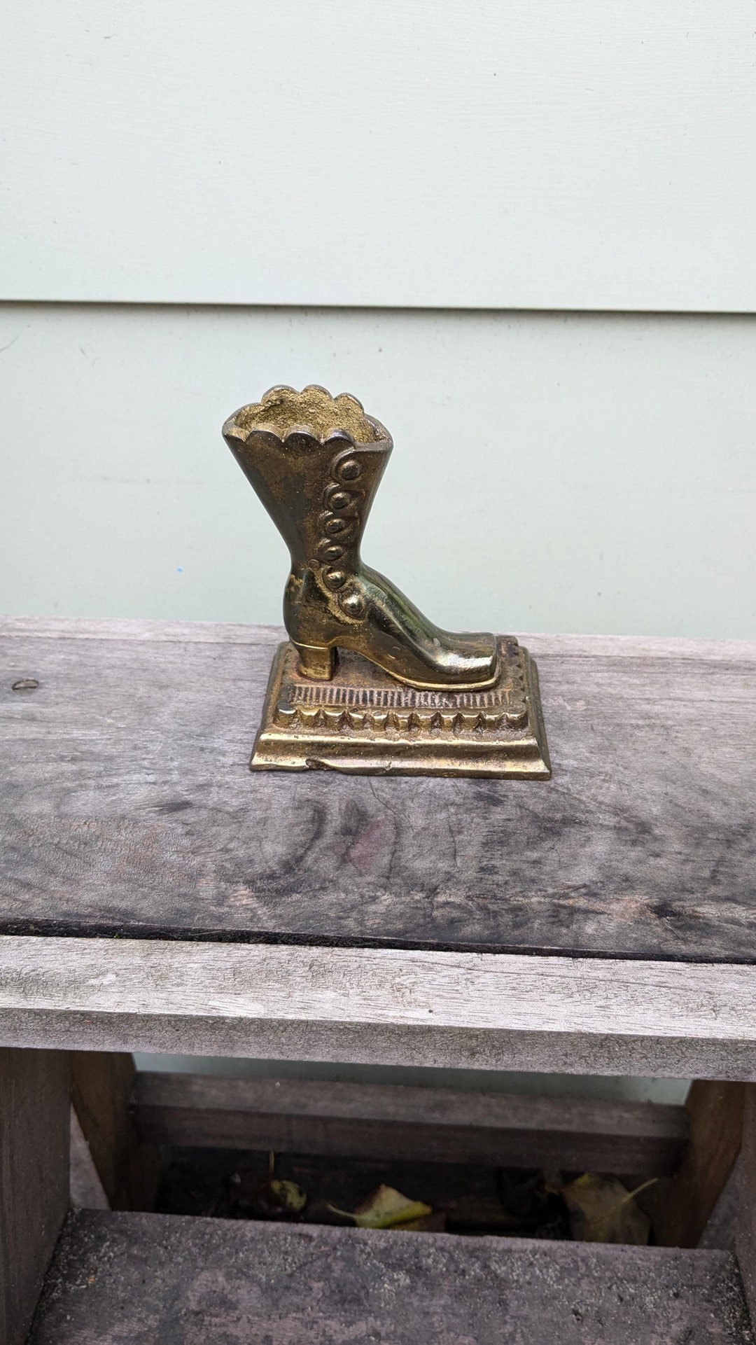 Antique Solid Cast Iron Victorian Boot Match Holder, Victorian Cast ...