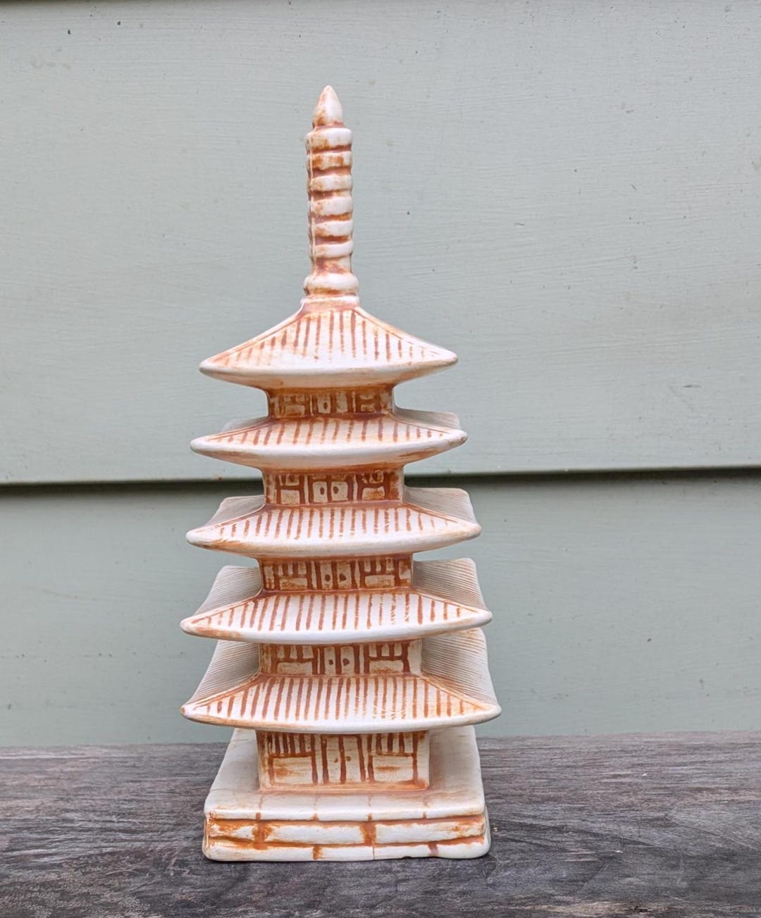 Large Vintage Japanese Pagoda Aquarium Tank Decor, Aquarium Decoration ...