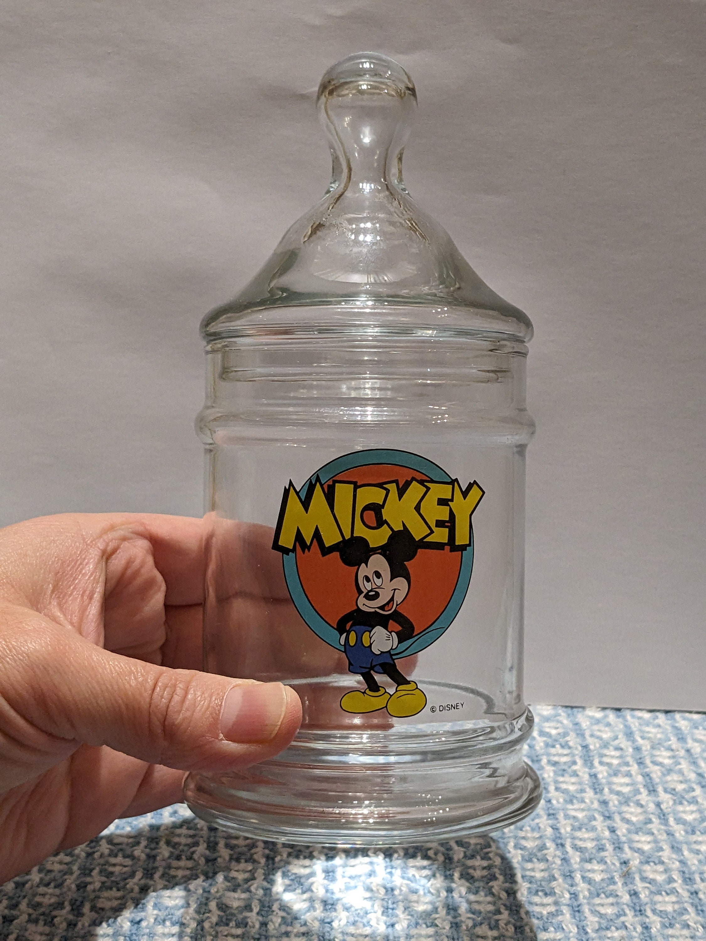 Vintage Mickey Mouse Glass Apothecary/candy Jar, Vintage Disney ...
