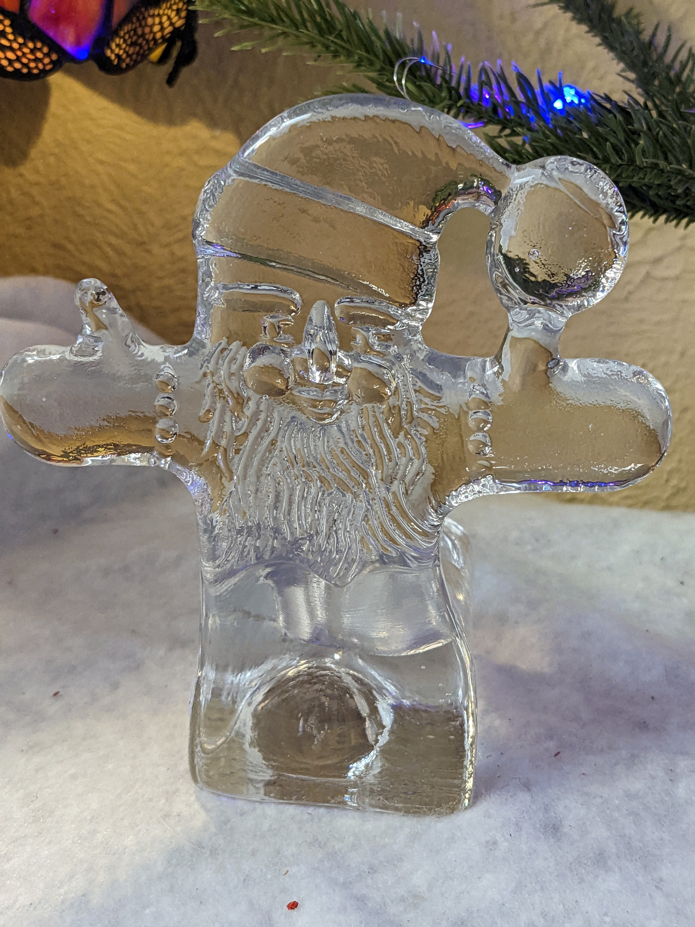 Vintage Kosta Boda Glass Santa Claus Votive Candle Holder - Etsy
