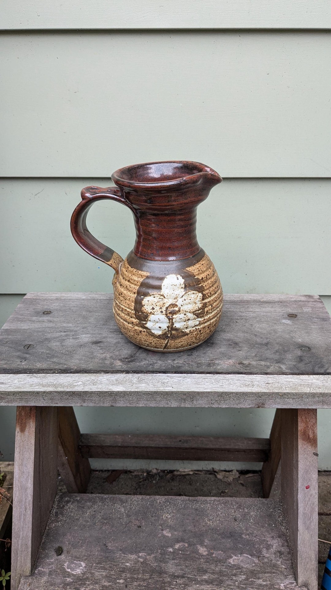 Vintage Studio Pottery Pitcher, Studio Pottery Vase, Brownstone Bowen ...