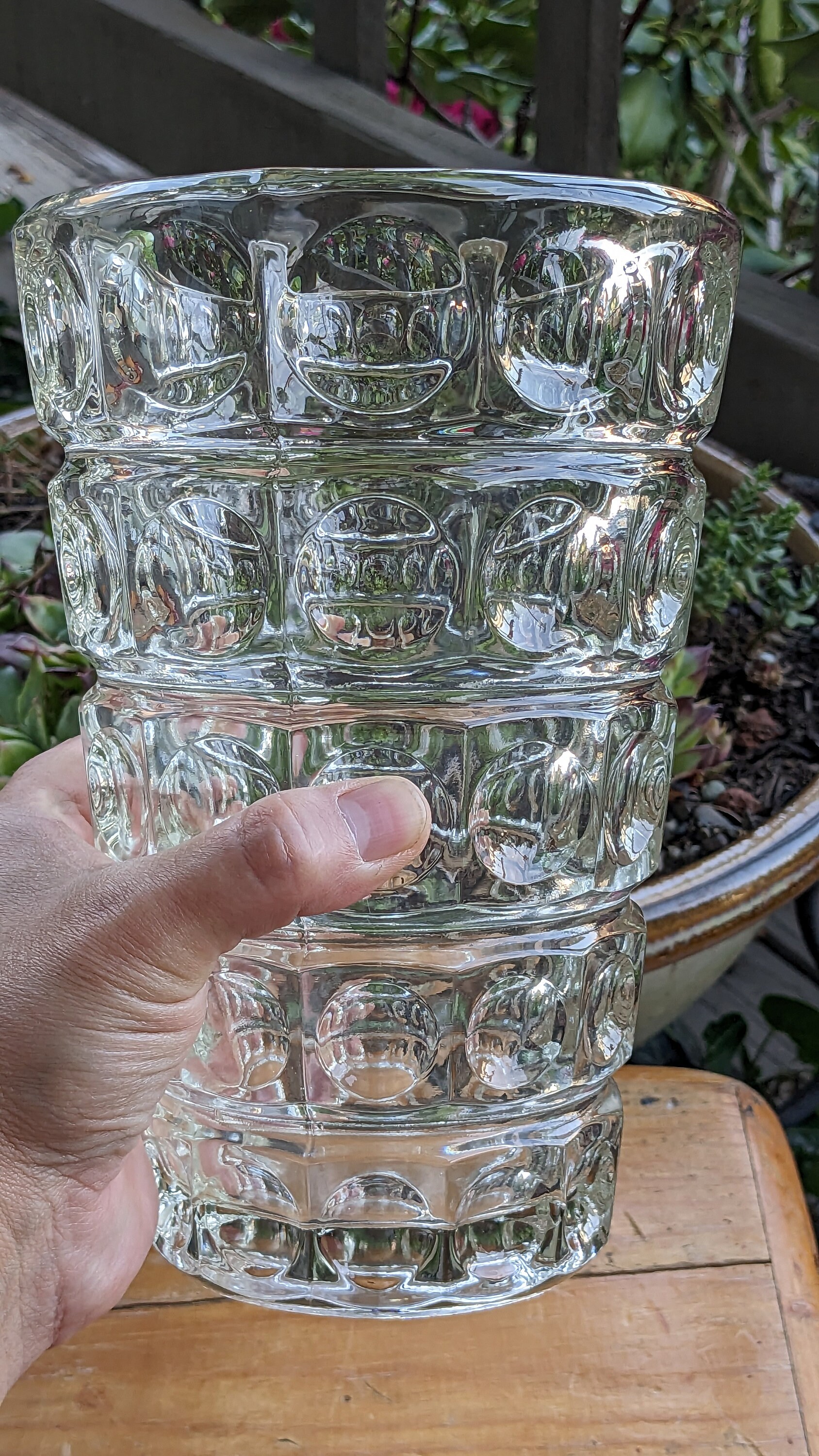 Vintage Mid Century Clear Glass Frantisek Peceny Hermanova Hut Lens ...