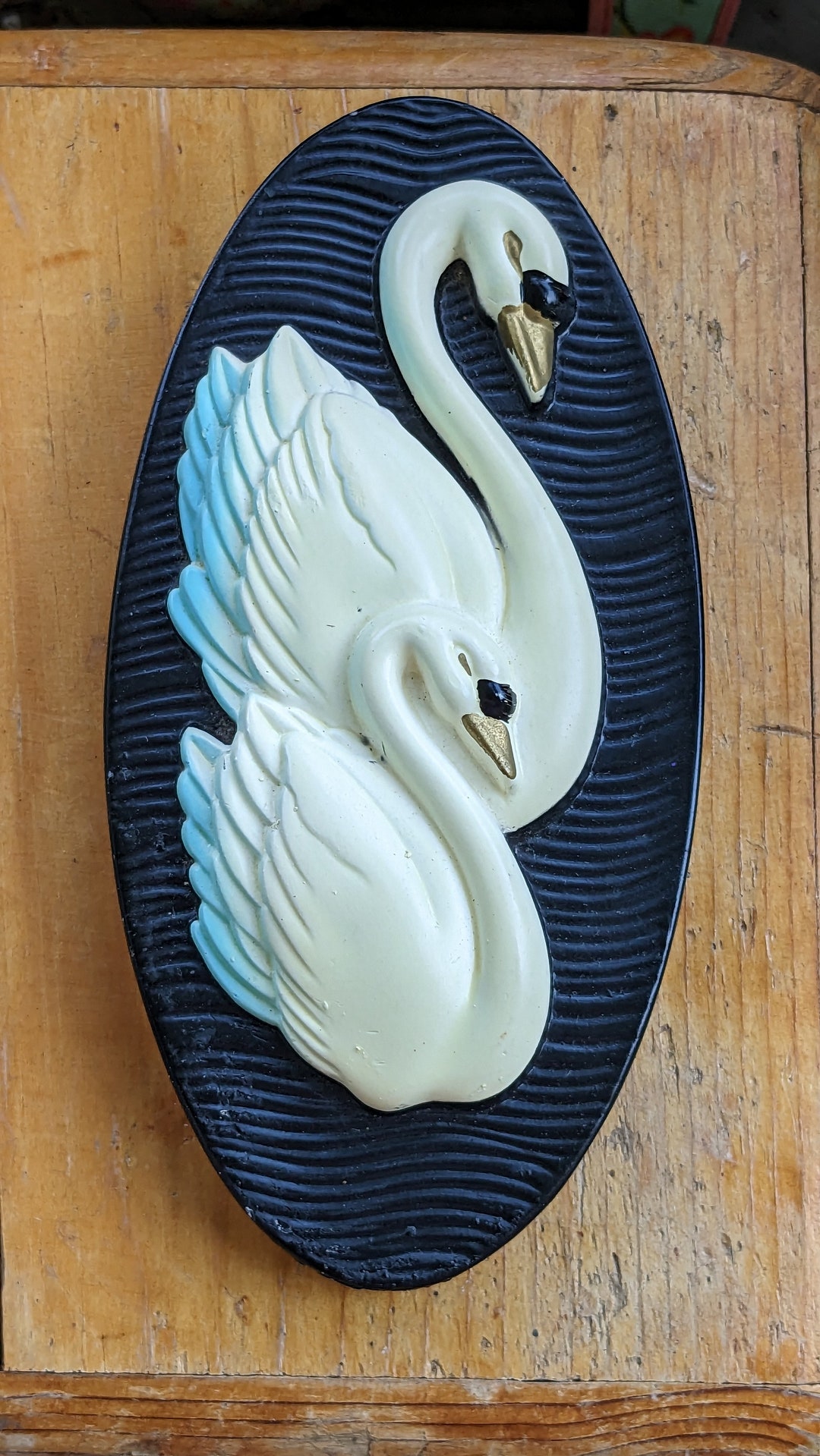 Vintage 1965 Swan Chalkware Wall Hanging, Miller Studios, Lovely Piece ...