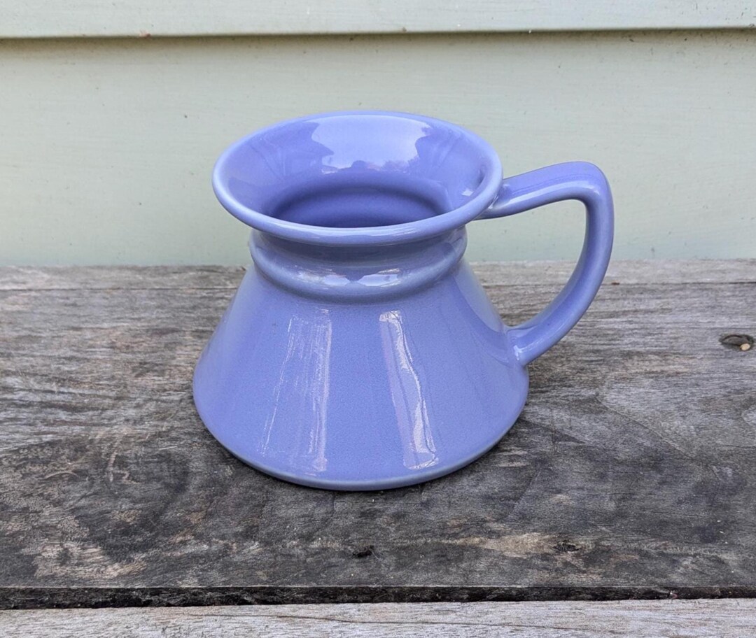 Vintage Blue No-spill Ceramic Coffee Mug, Wide Bottom Coffee Cup ...