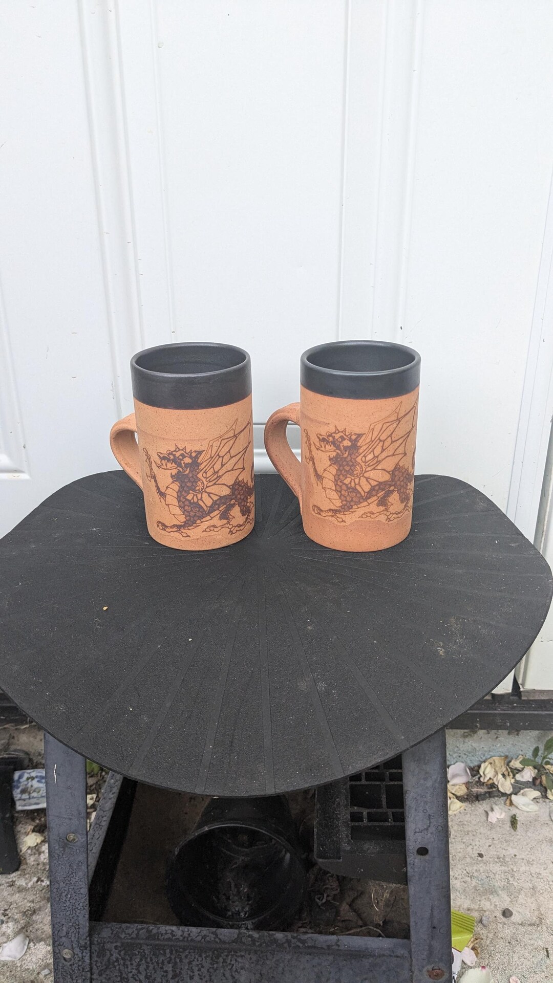 Vintage George Dear Pottery Welsh Dragon Mugs, Beer Mug, Tankard, Set ...