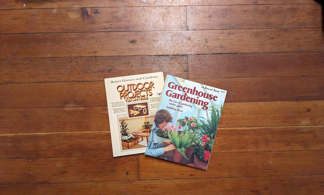 Vintage 1970s Garden and Yard Book Bundle, Set of Two Books: Greenhouse ...