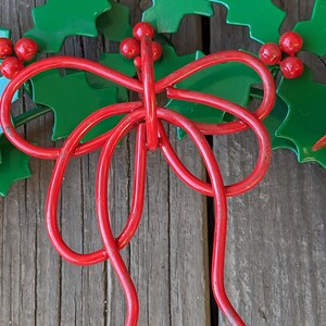 Vintage Metal Holly and Musical Instrument Holiday Wreath, Fun and ...