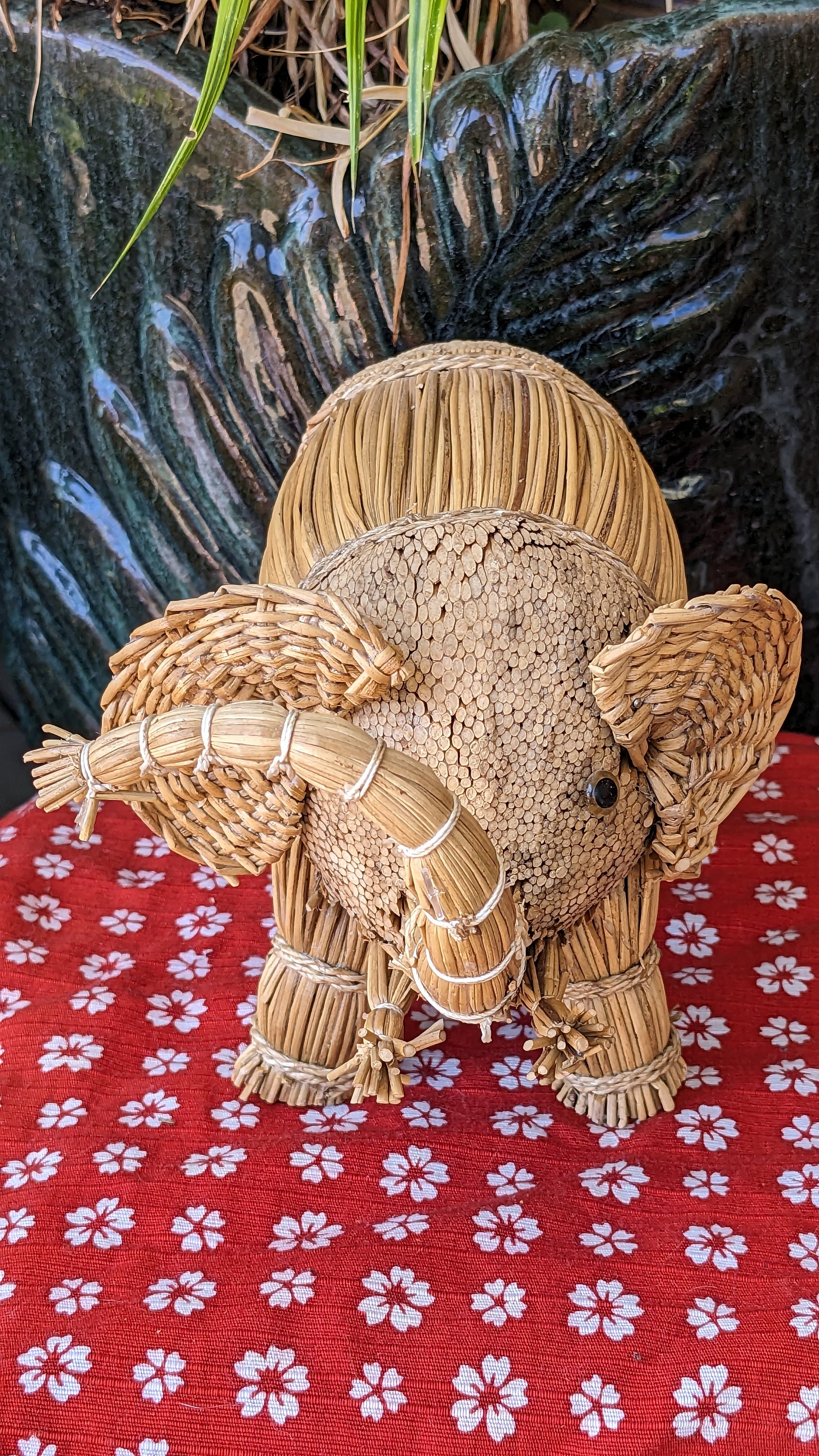 Vintage Handmade Straw Elephant Trunk up for Good Luck - Etsy