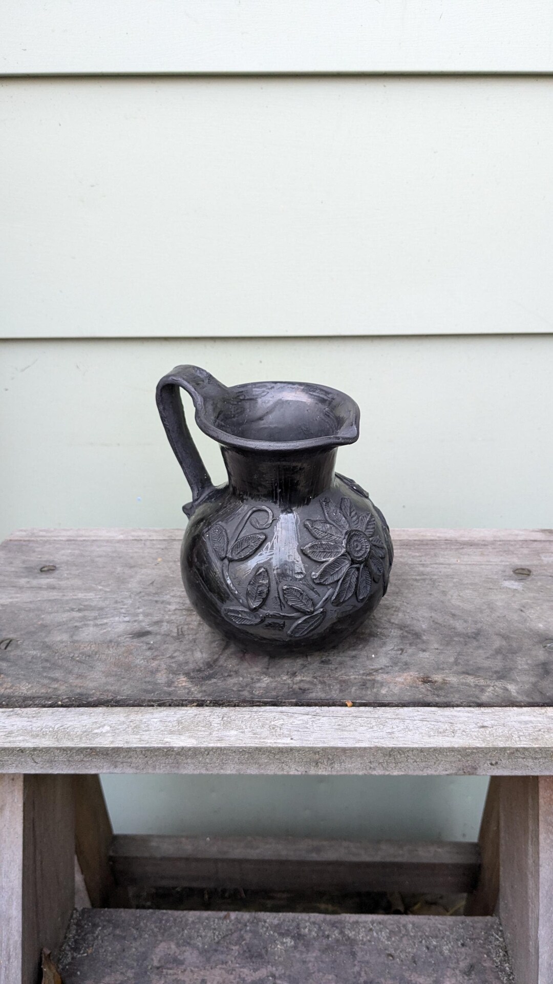 Vintage Doña Rosa, Dona Rosa Black Pottery Pitcher, Barro Negro Pottery ...