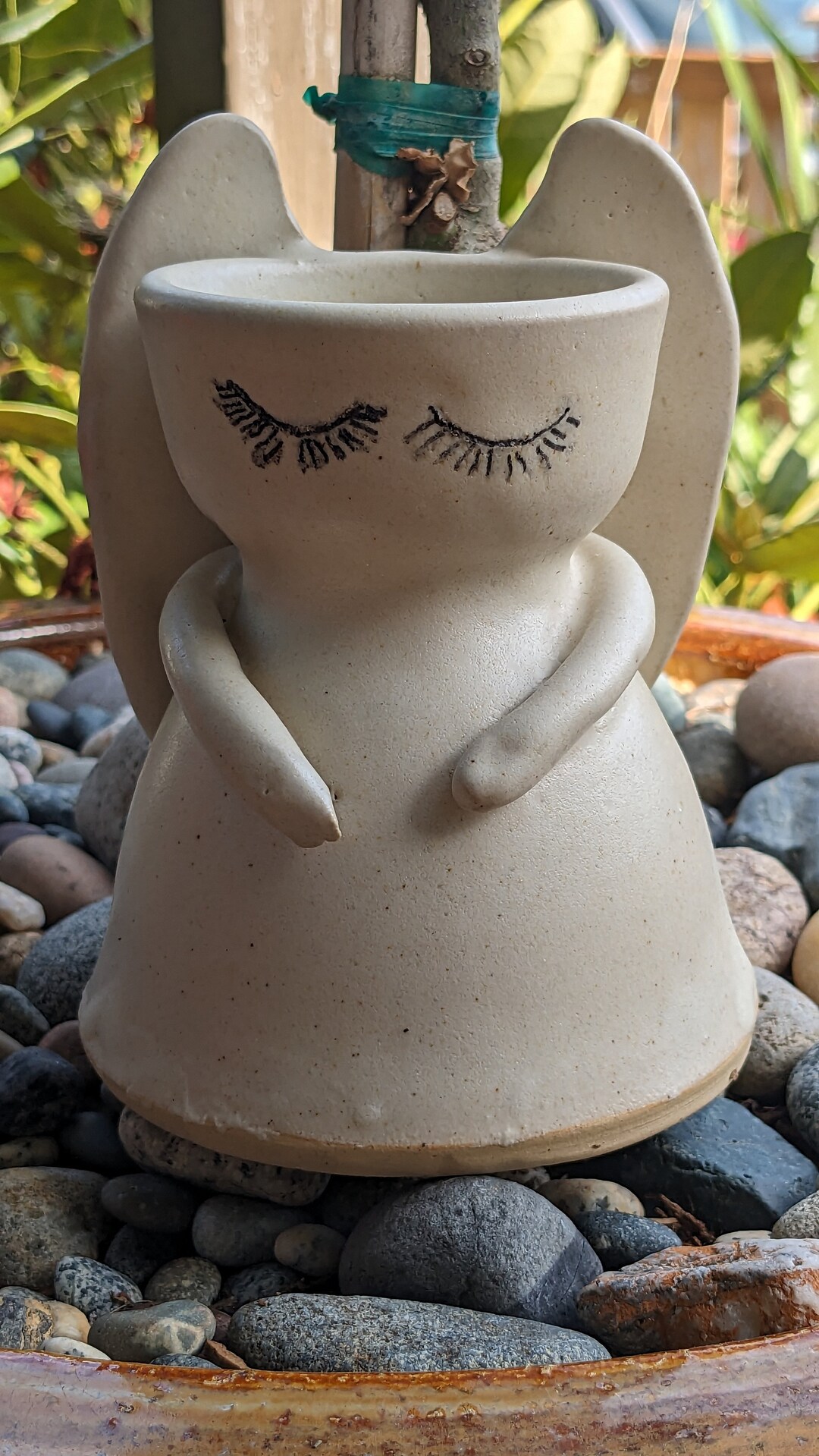 Sweet Art Pottery Angel Vase, Plant Propagation Vase, Hand Crafted and ...