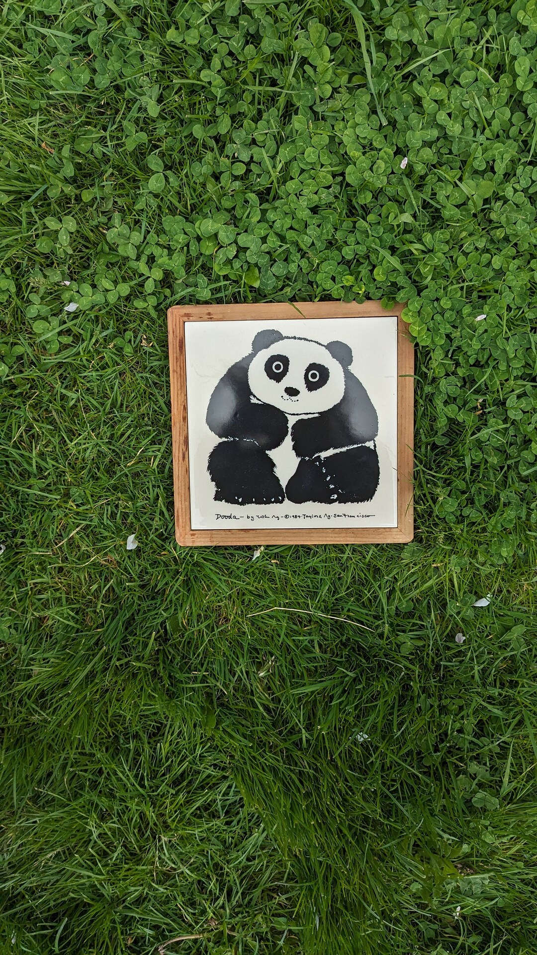 Vintage Panda Taylor and Ng Dooda Ceramic Trivet, Wall Art in Wood ...
