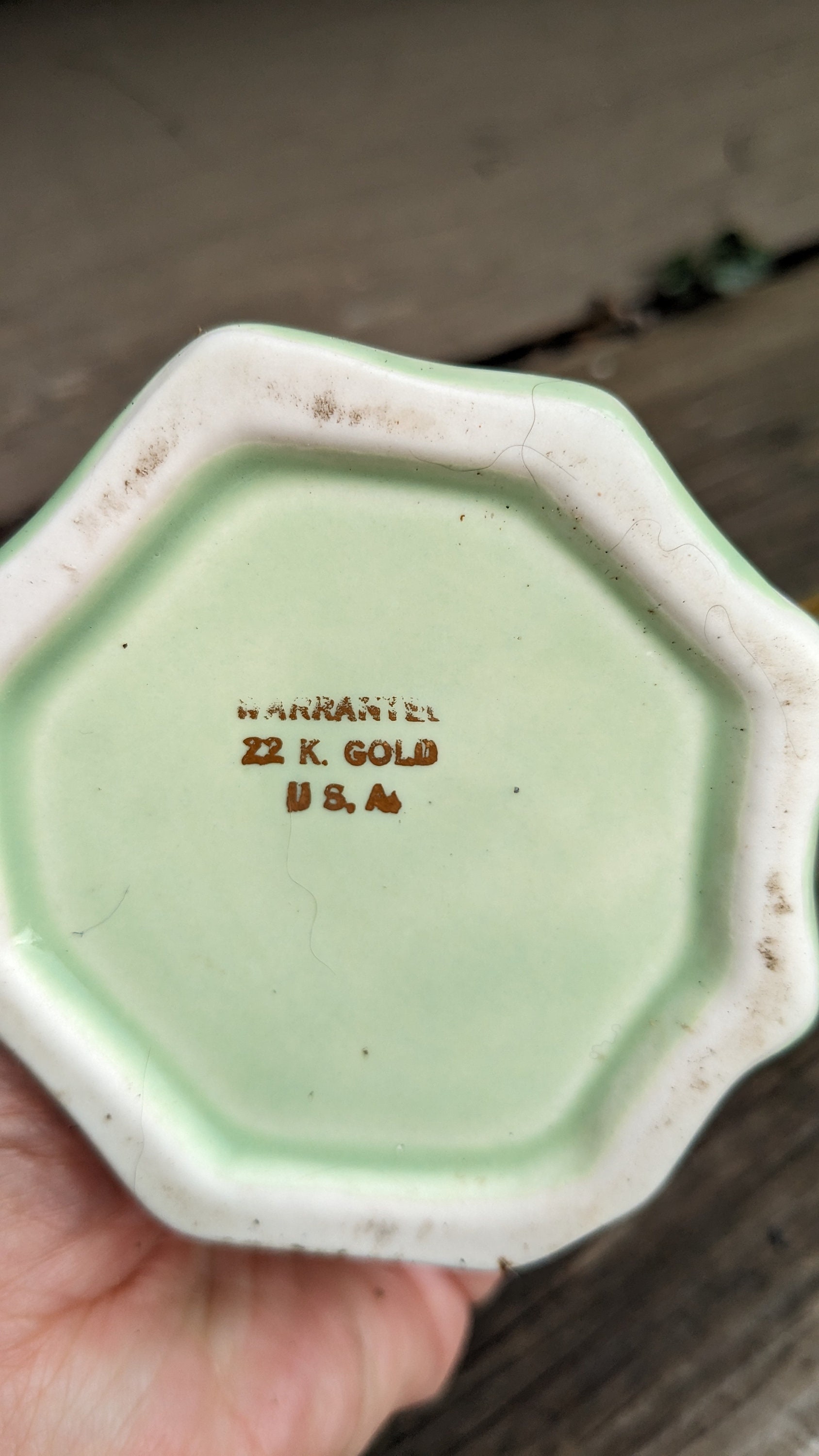 Vintage Green and Gold Squirrel Tree Vase, Bud Vase, F&M Artware, Hand ...