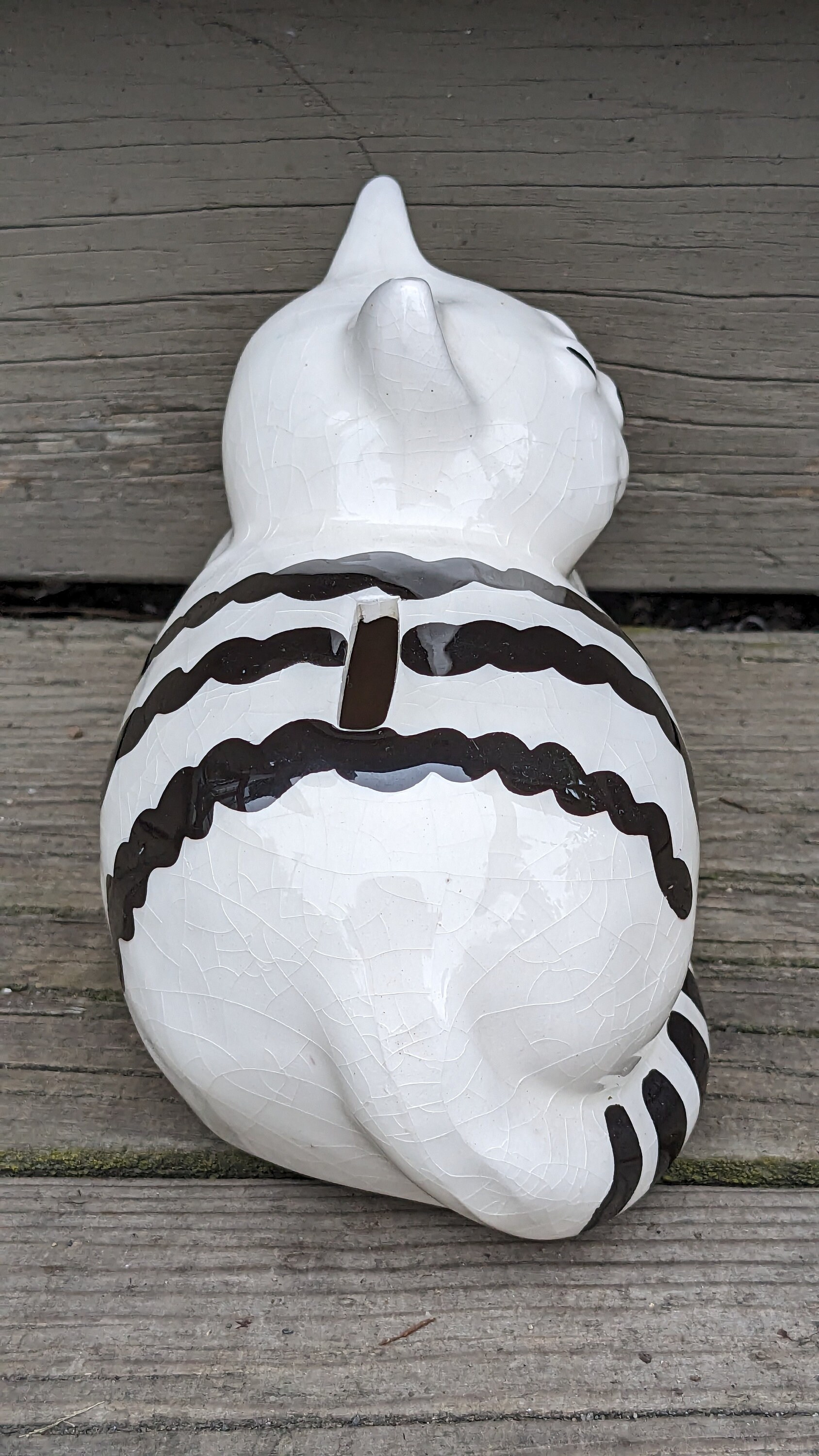 Adorable Vintage Black and White Ceramic Cat Coin Bank Cat - Etsy