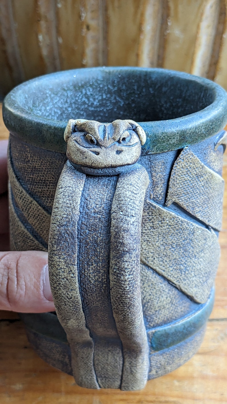 Unique Vintage, Gargoyle Art Pottery Mugs, Set of Two, 1984 Signed by ...