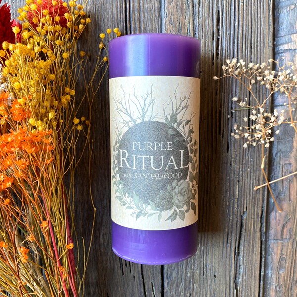 Purple Candle - Etsy