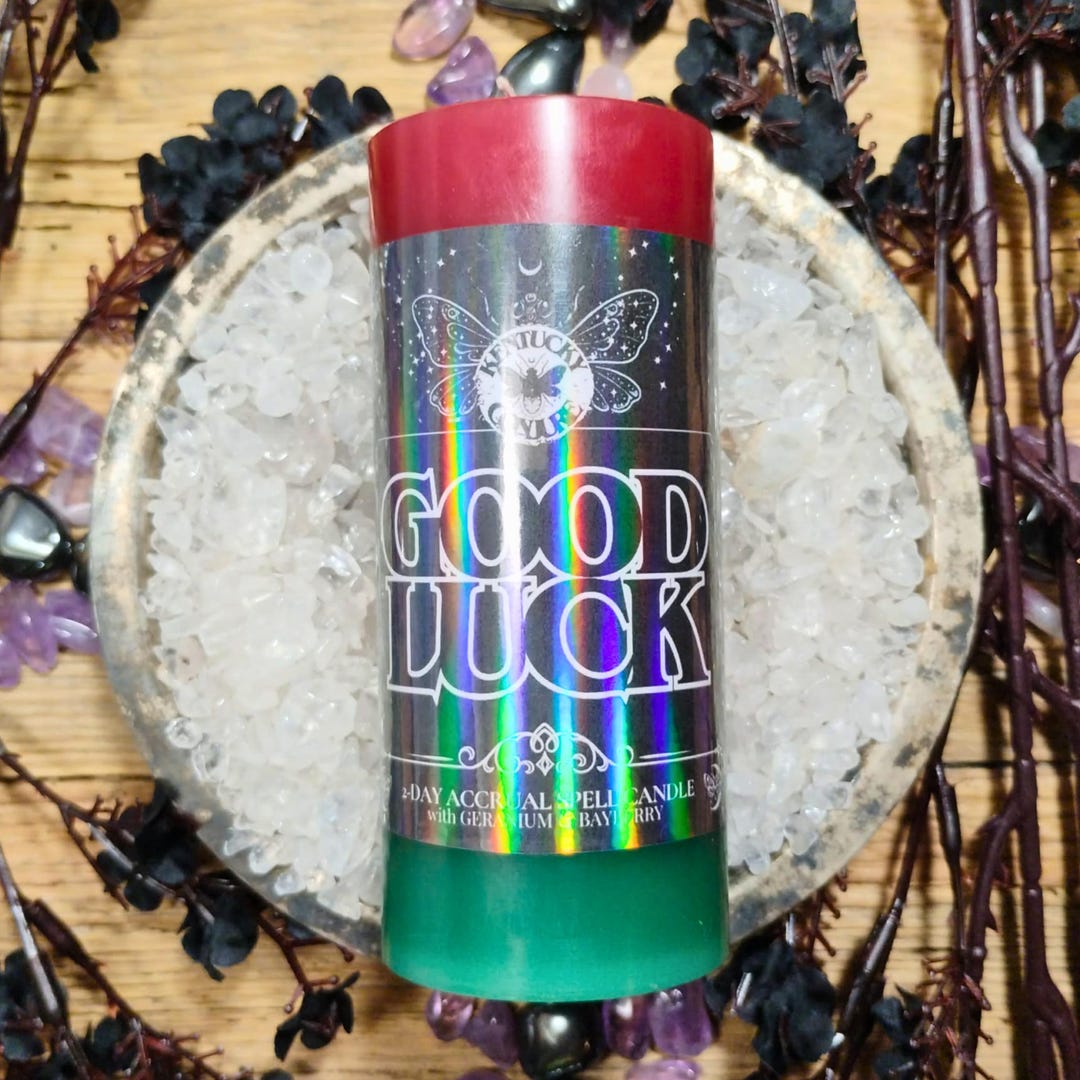 Good Luck Candle - 2x4 Double Action Red Green Ritual Candle - Good ...