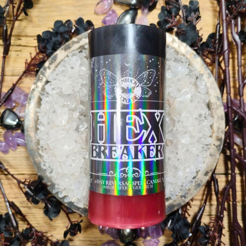 Hex Breaker Candle - 2x4 Double Action Black Red Ritual Candle ...