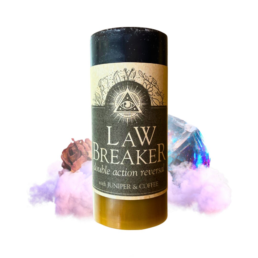 Law Breaker Candle 2x4 Double Action Black Brown Ritual Candle Remove ...