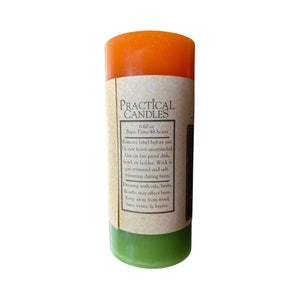 New Job Candle - 2x4 Double Action Orange Green Ritual Candle - Fast ...