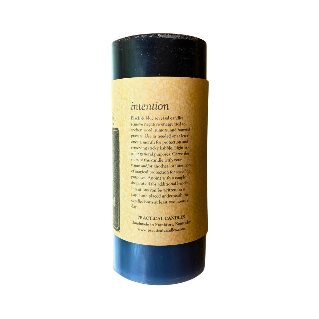 Stop Gossip Candle - 2x4 Double Action Black Blue Ritual Candle ...