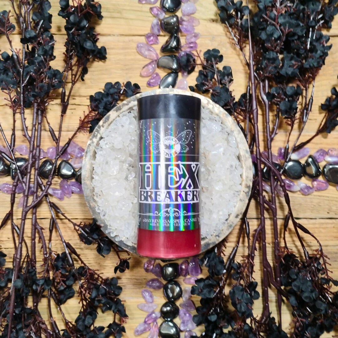Hex Breaker Candle - 2x4 Double Action Black Red Ritual Candle ...