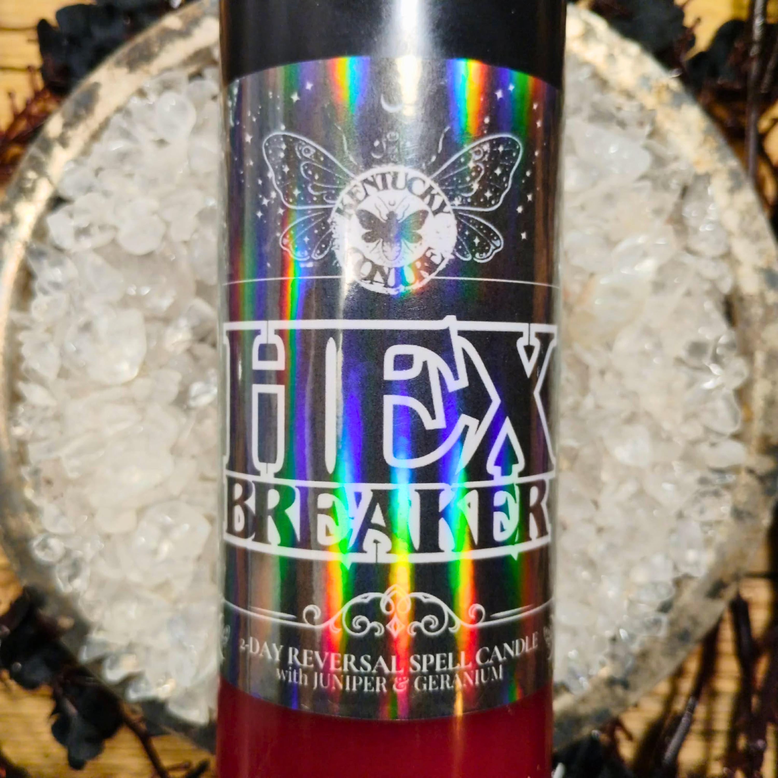 Hex Breaker Candle - 2x4 Double Action Black Red Ritual Candle ...