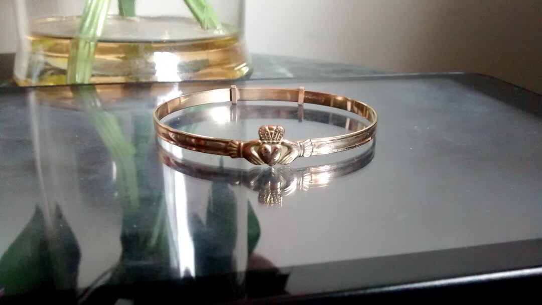 Scotish Bungle Bracelet Antique English Gold Plated Bangle - Etsy