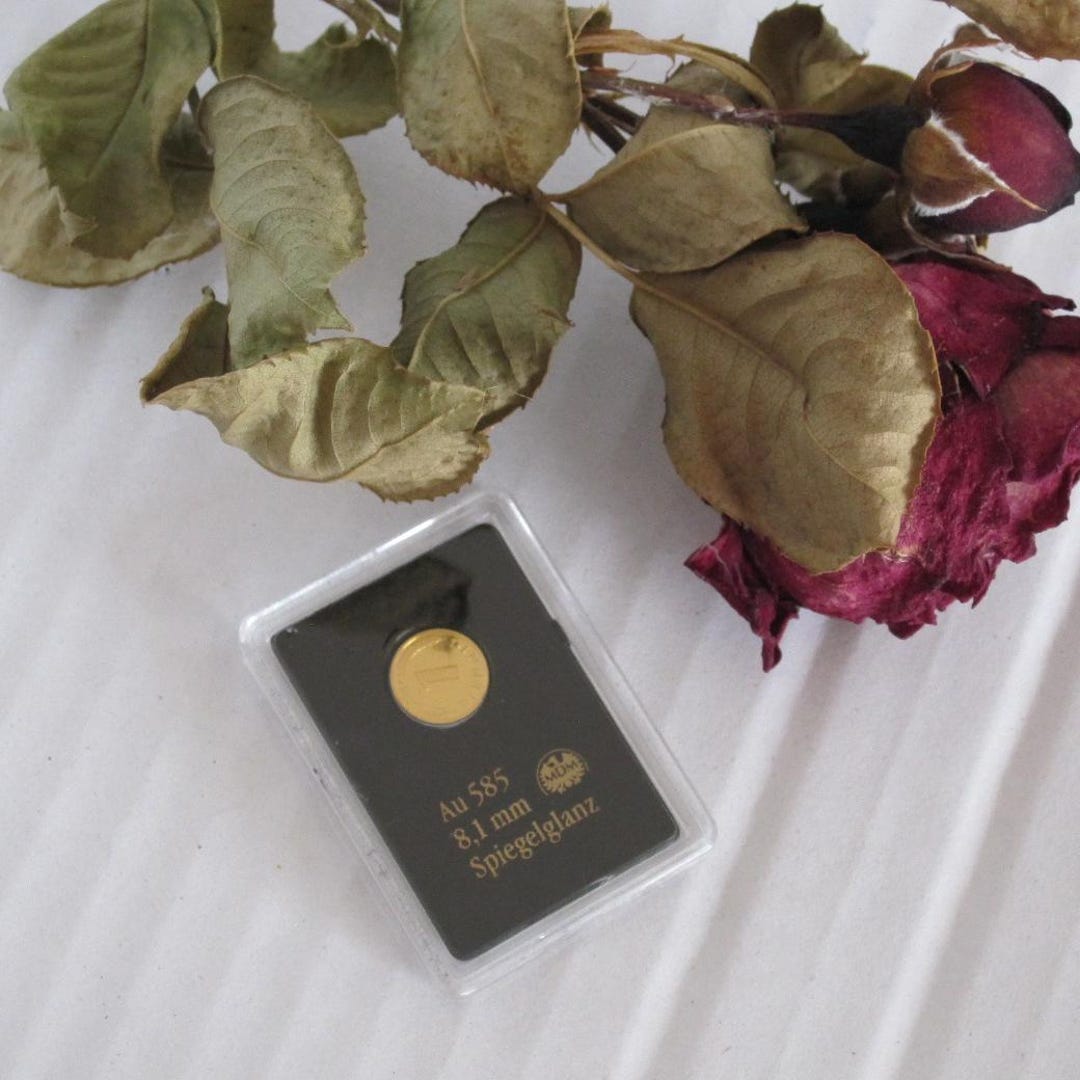 Vintage German Gold Coin, Gold Coin1 Pfennig,gold Coin 2001,deutschland ...