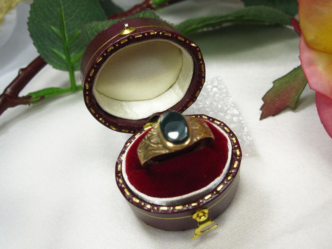 Vintage 9ct Gold Blood Stone Signet Ring US Size 6, M2 - Etsy Canada