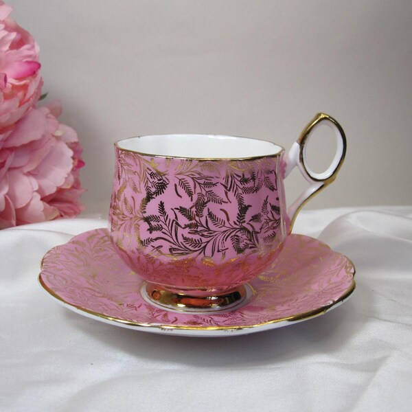 Pink Gold Tea Cup - Etsy