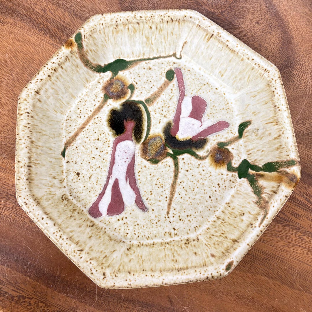 Charley Ferraro Canadian Pottery Plate Abstract Design - Etsy