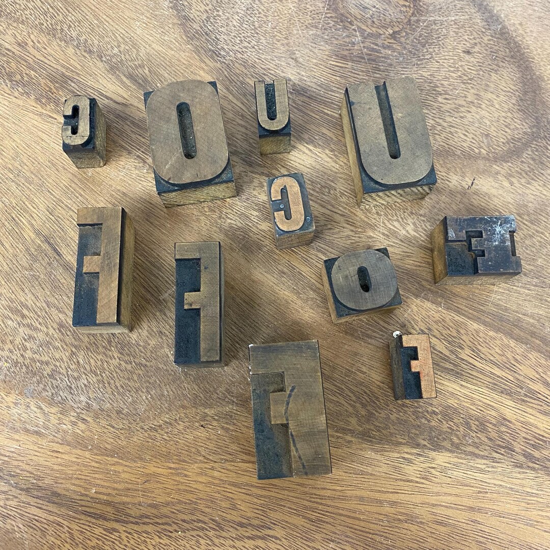 Collection of Antique Letter Press Stamps - Etsy