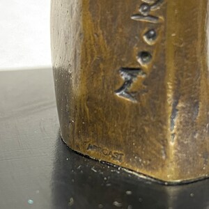 Signed Cast Bronze Figural Sculpture - Etsy