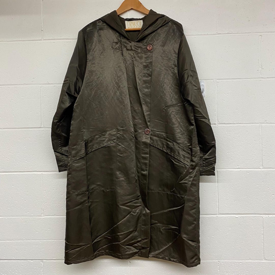 Linda Lundstrom Grey Lightweight Coat Button Up - Etsy