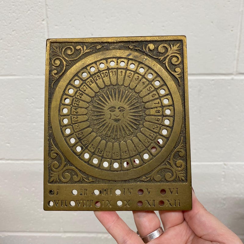Brass Perpetual Calendar - Etsy